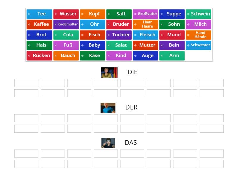 Der/Die/Das - Group sort