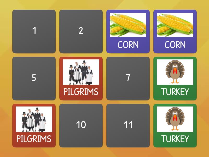 Pilgrims match - Matching pairs