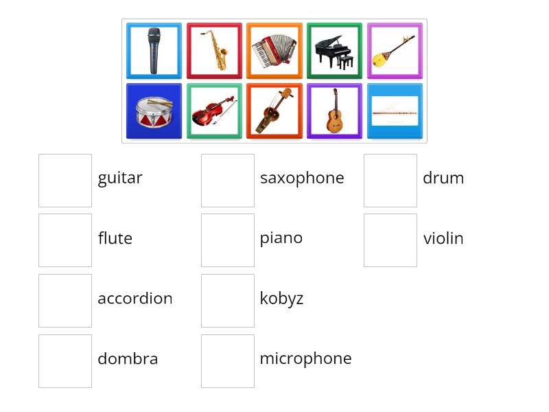 musical instruments - Match up