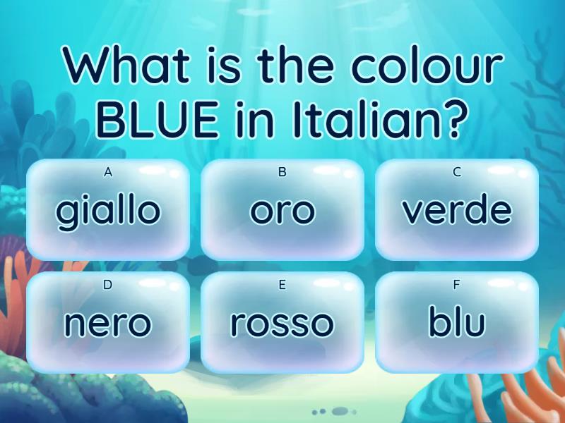 Colours In Italian : - Quiz