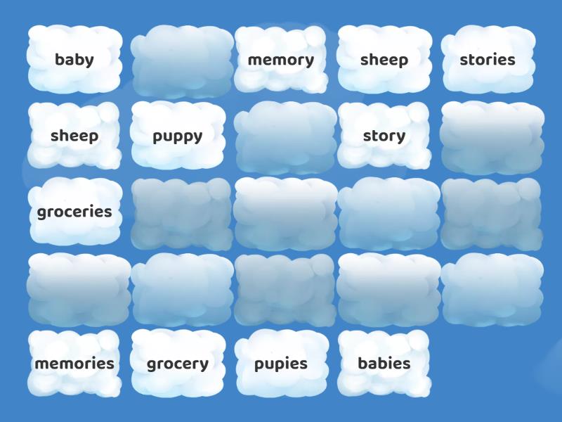 Final Exam Reviews- Plural forms - Matching pairs
