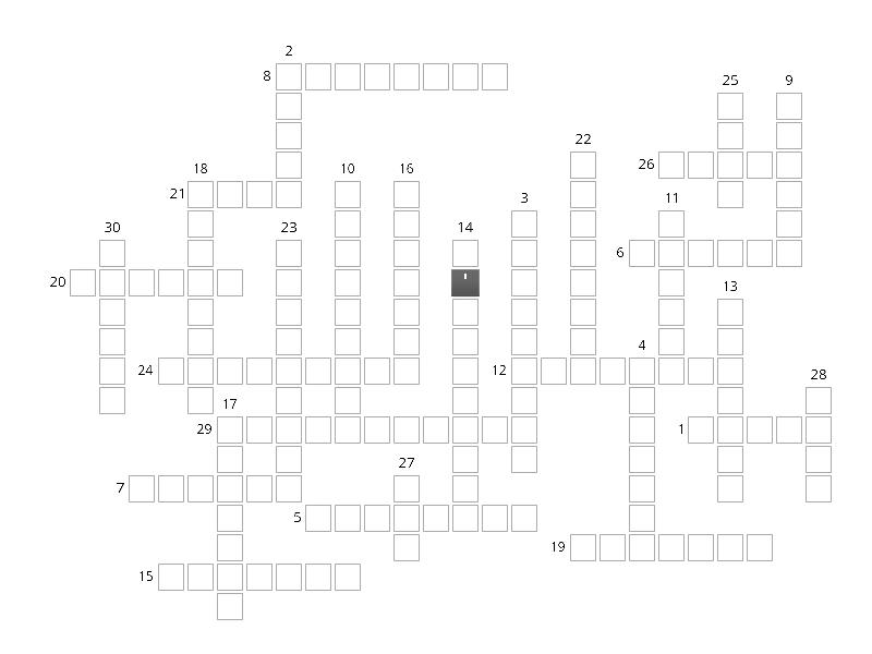 La conjugaison des verbes - Crossword