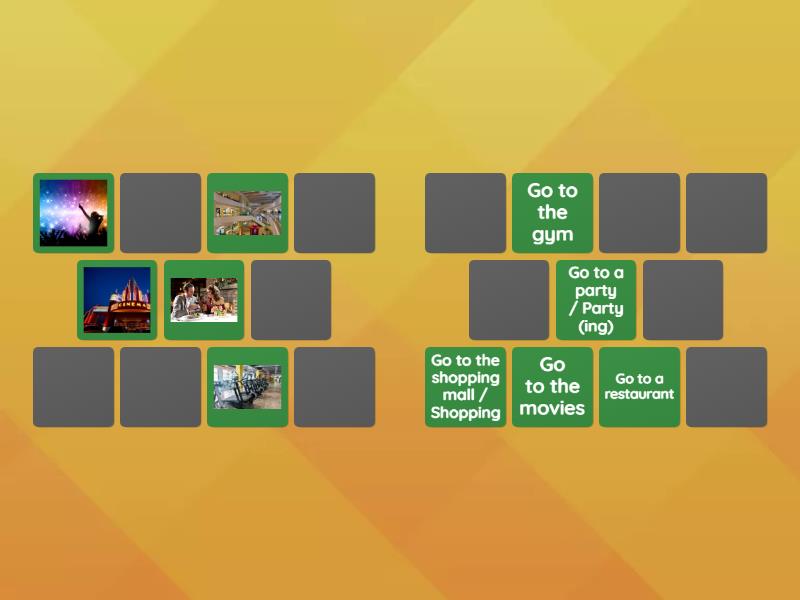 Weekend Activities - Matching pairs