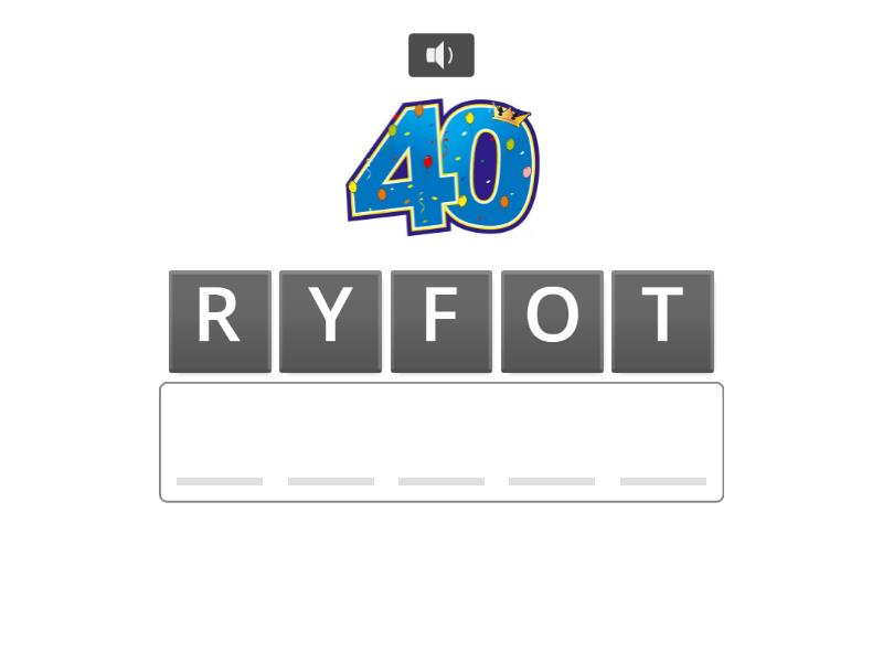 NUMBERS 40-60 - Anagrama