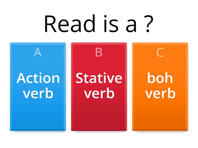su gli action ,stative e both verbs - Quiz