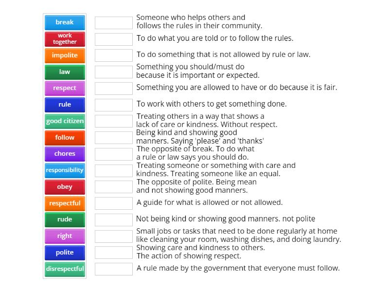Richmond Compass Level 4 Unit 1 part 1 Vocabulary - Une las parejas