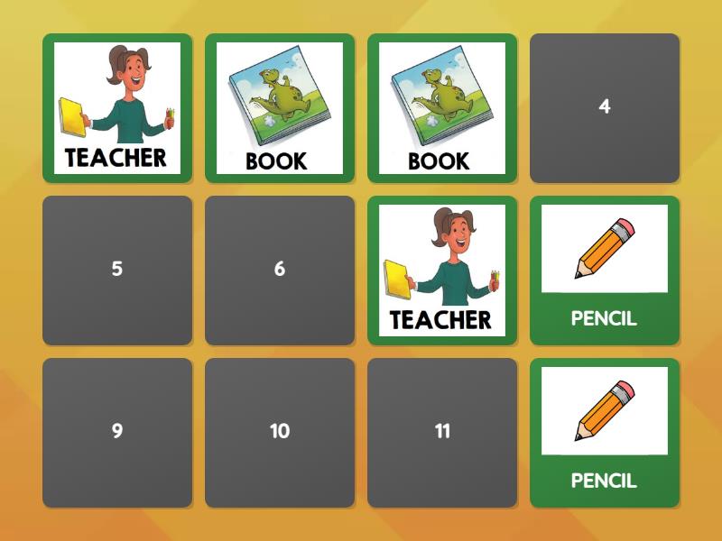 Memory Game - My classroom - Matching pairs