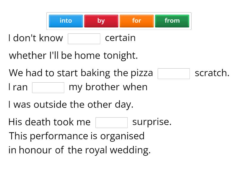 Prepositions - Missing word