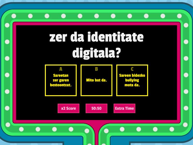 Identitate digitala - Gameshow quiz