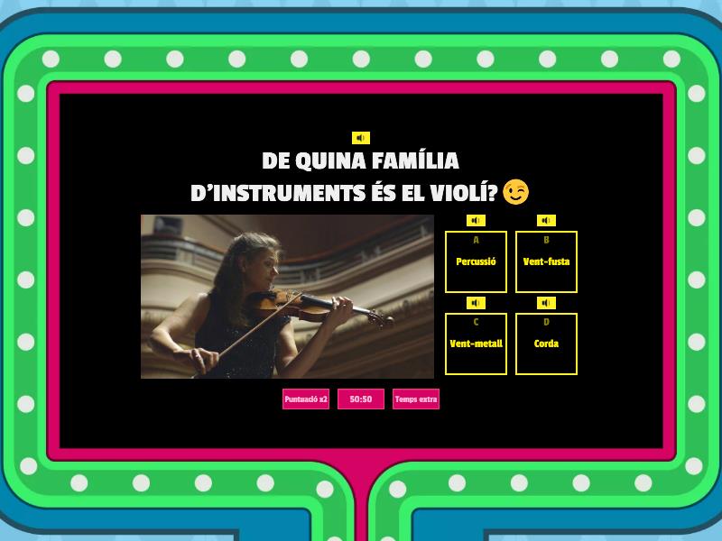 ELS INSTRUMENTS MUSICALS - Gameshow quiz