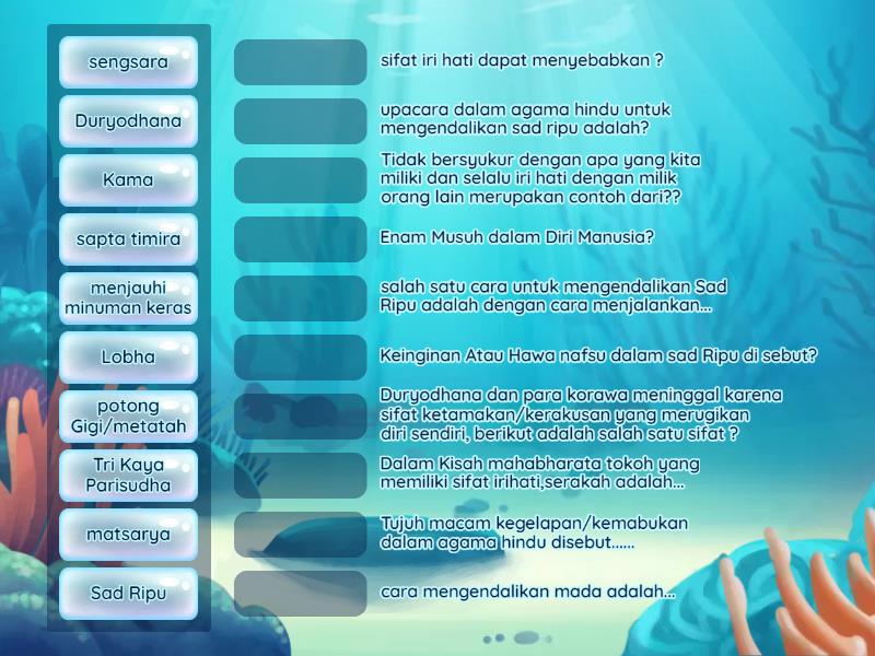 Sad Ripu Agama Hindu kelas 6 - Match up