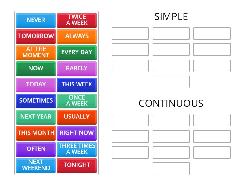 MARKERS pr simple pr cont - Group sort