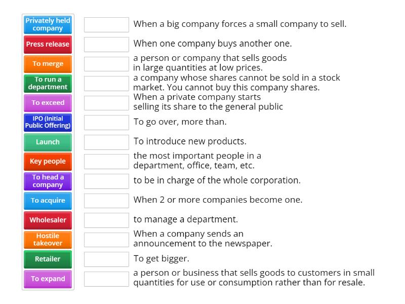 Level 5E - Units 3 and 4 - Match up