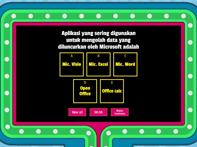 Kuis Microsoft Excel - Gameshow quiz
