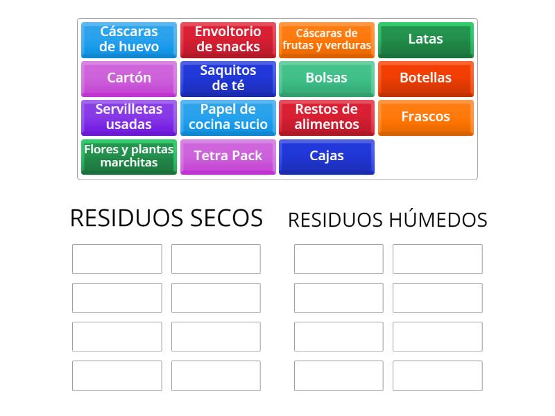 SEPARACIÓN DE RESIDUOS - Group sort