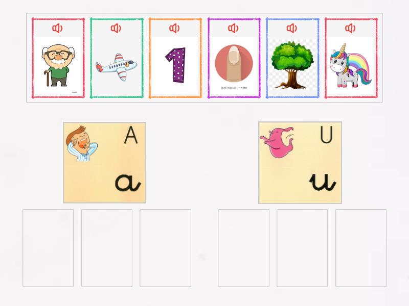 CLASIFICA VOCALES A/U - Group sort