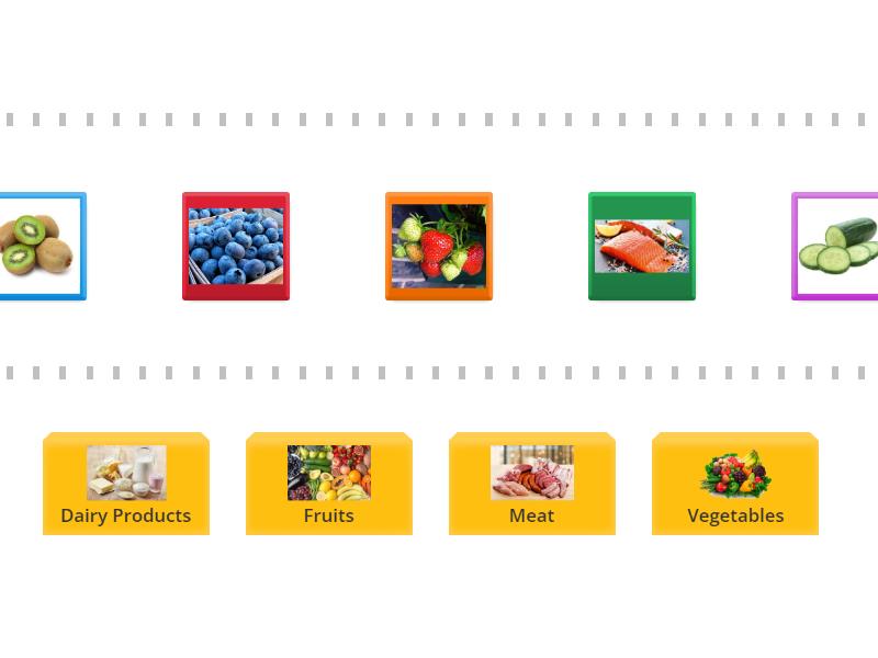 Classify food according to its category - Speed sorting