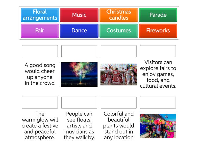 Matching with vocabulary words - Match up