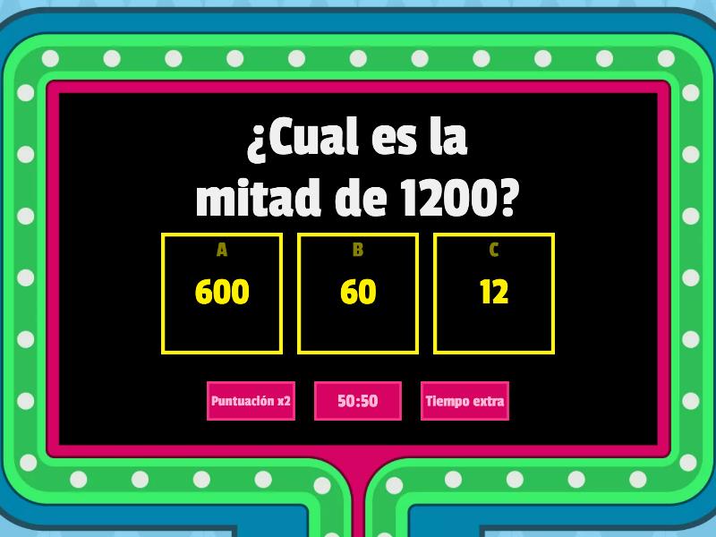LOS NUMEROS Y TU MENTE - Gameshow quiz