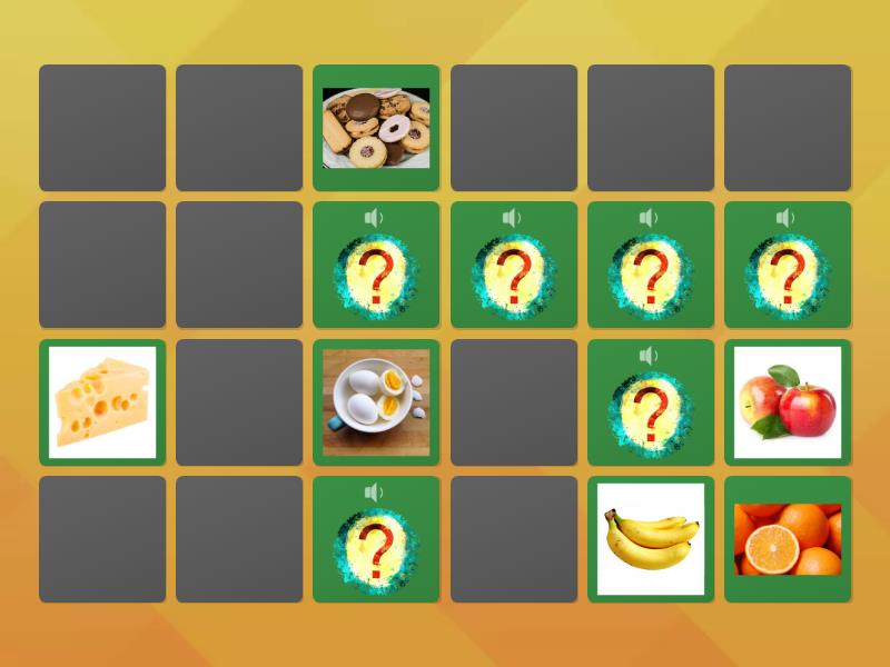 Food pexeso - Matching pairs