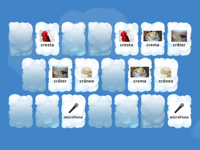 Palabras con sinfón CR - Parejas