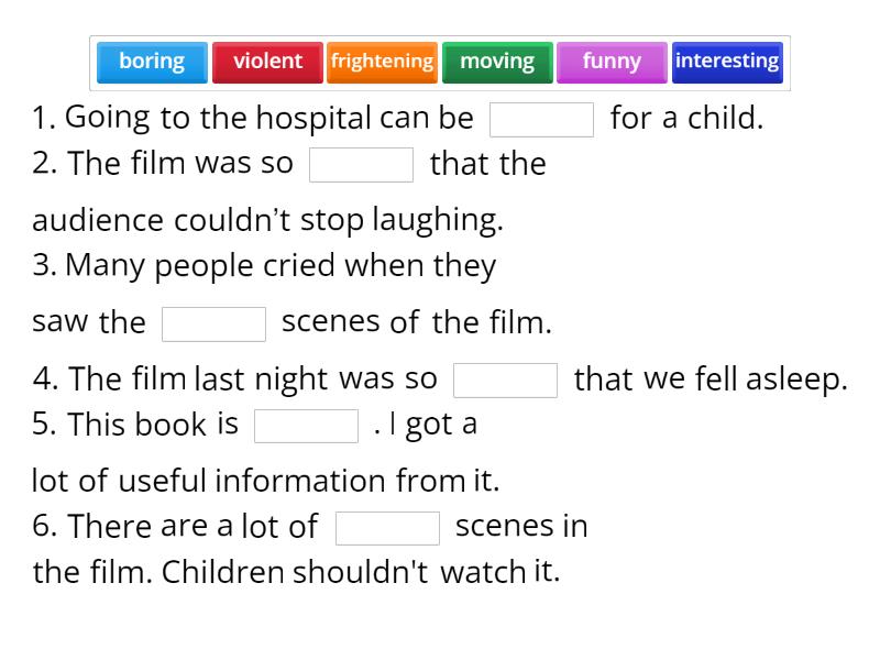 Complete the following sentences with given words. - Complete the sentence