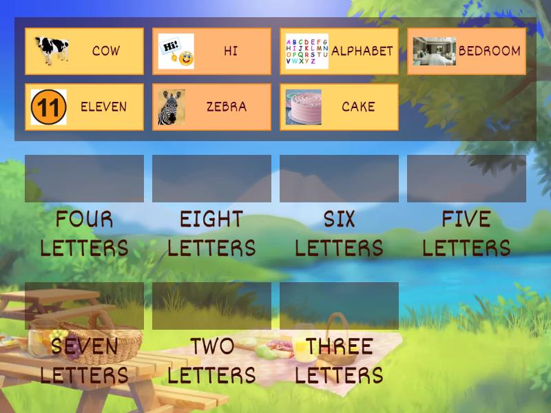 COUNT THE LETTERS - Match up