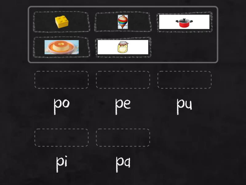 silaba inicial p - Match up