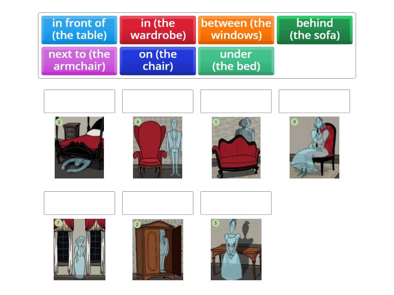 Prepositions of PLACE - Match up