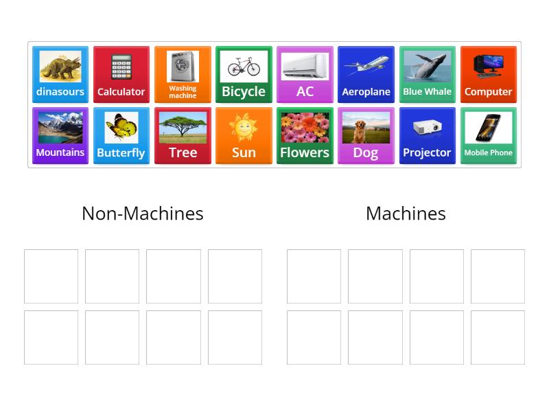 Machines & Non - Machines - Group sort