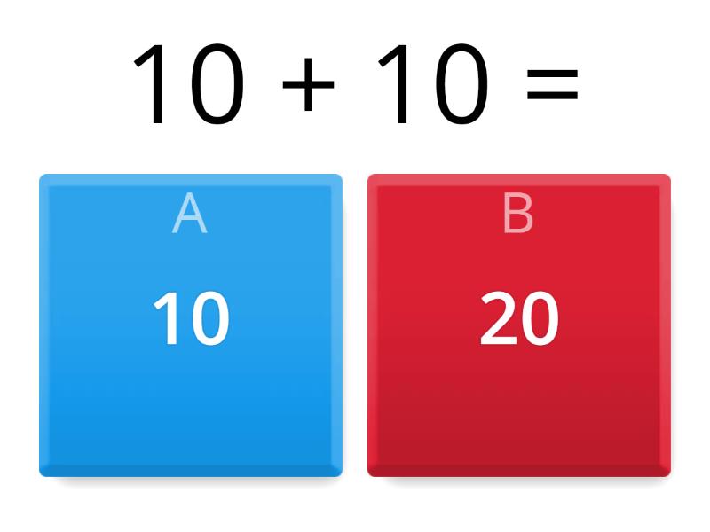 Pairs of 10 and 20 - Quiz