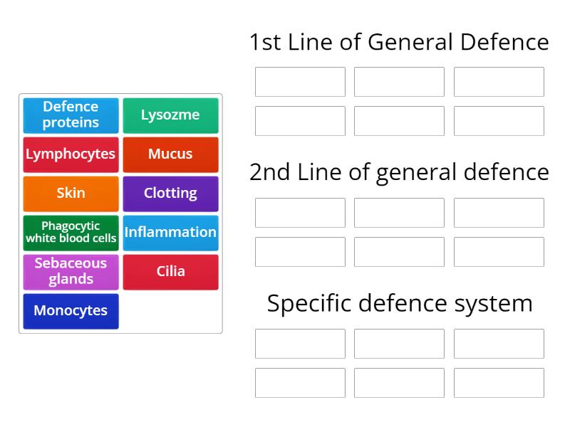 Human defence system - Group sort