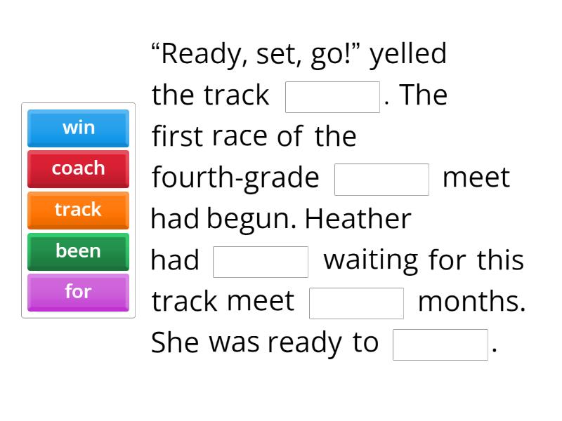 UFLI Lesson 94: ea /ĕ/, a /ŏ/ Surprise on the Track - Complete the sentence