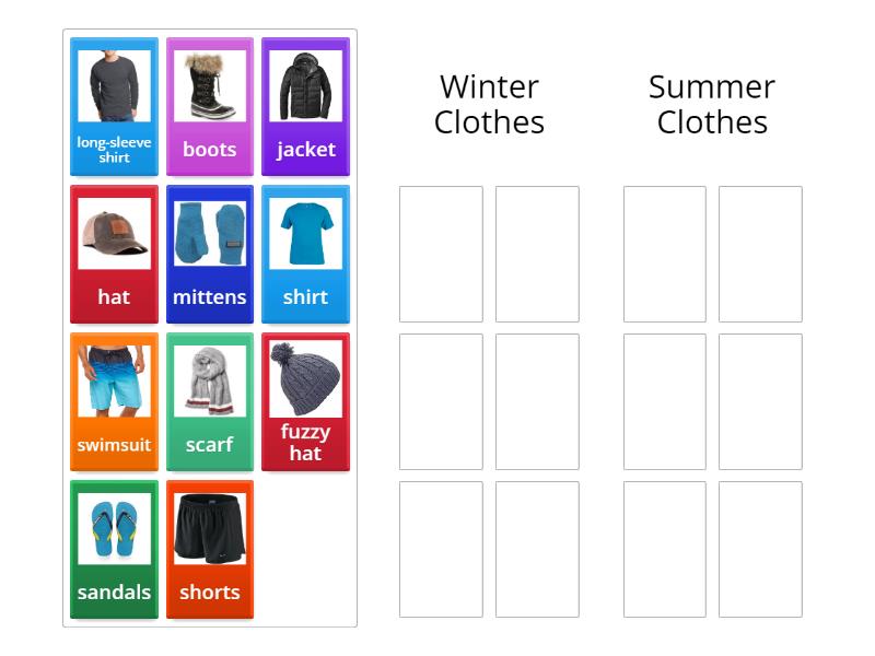 Marimba - Summer/Winter Clothes sort - Group sort