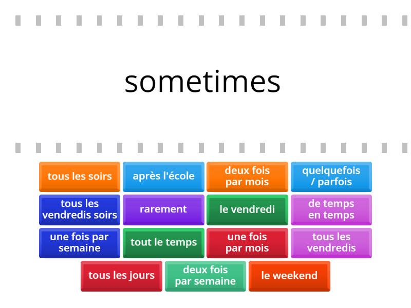 French Frequency Phrases - Find the match