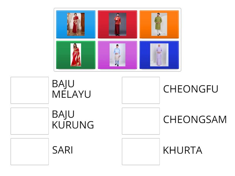 PAKAIAN TRADISIONAL SETIAP KAUM - Match up