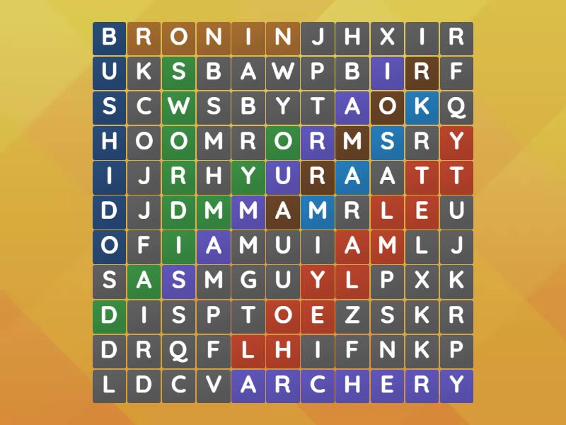 Samurai in Feudal Japan - Wordsearch