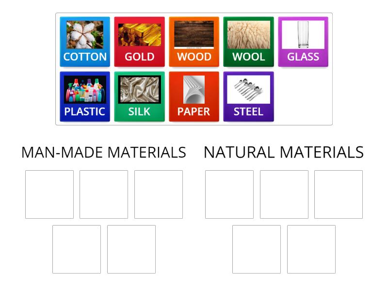 NATURAL OR MAN-MADE? - Group sort