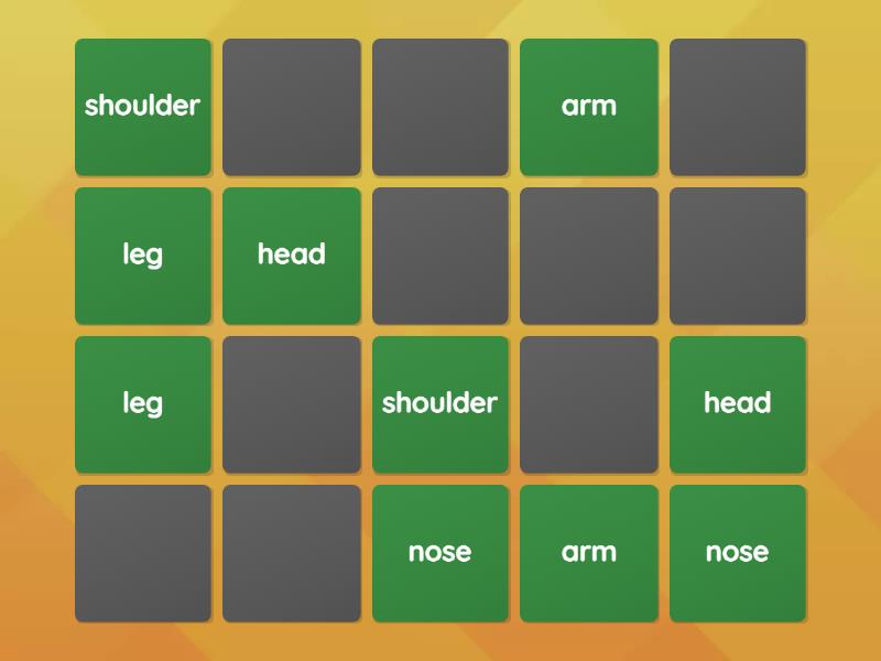 Find the matching body parts - Parejas