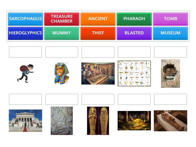 The missing mummy vocabulary - Match up