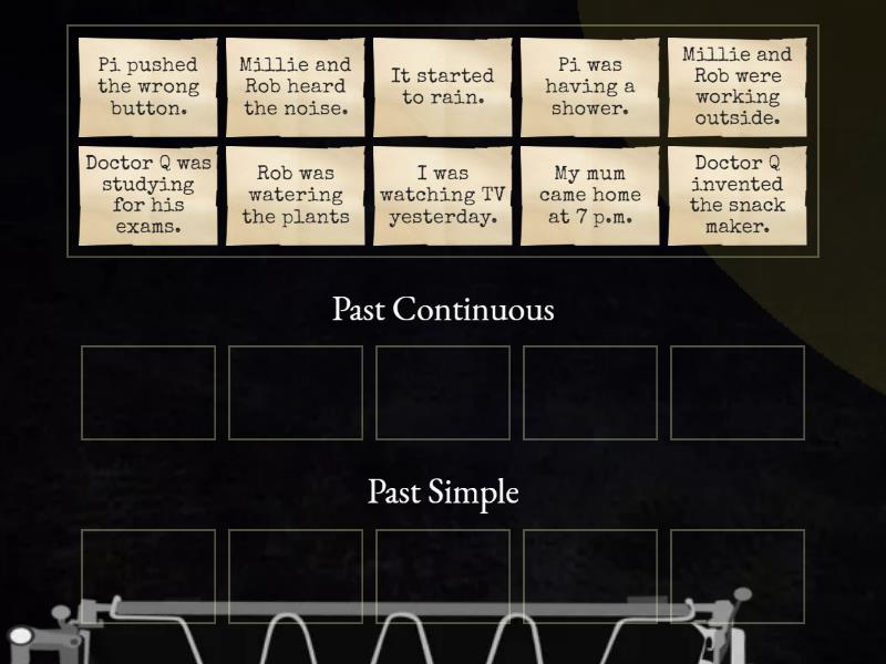 Past Continuous vs. Past Simple - Group sort