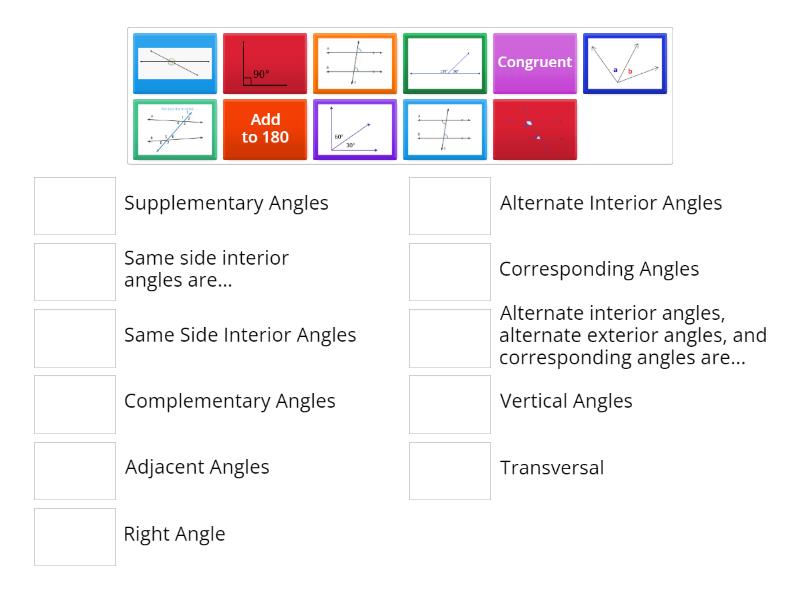 Angle Relationships - Match up