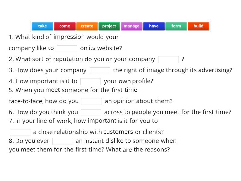 BR upper unit 1 - Complete the sentence