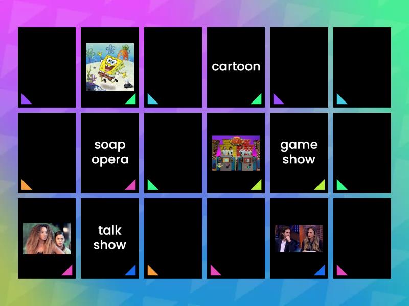 TV shows memory game - Matching pairs