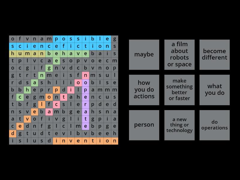 power up 4 unit 6 robots - Wordsearch