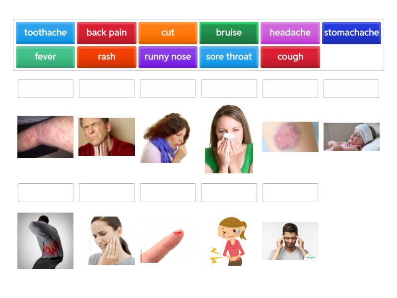 health problems - Match up