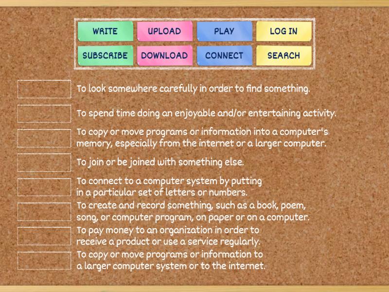 INTERNET VERBS - Une las parejas