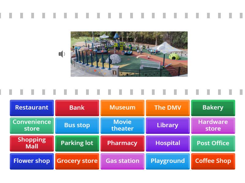 Places in the Community (Match / Listen) - Find the match