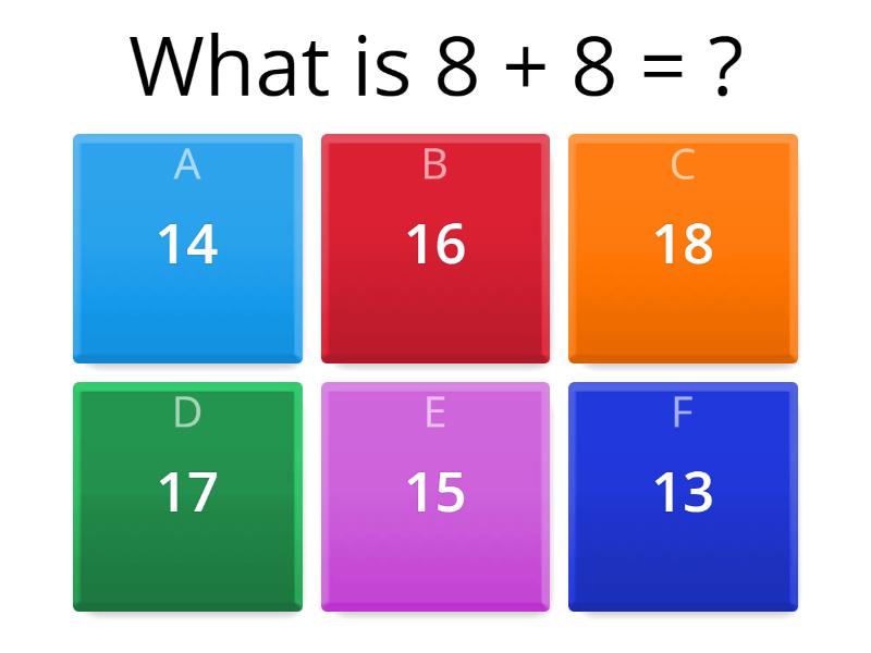 Sums And Differences To 20 Quiz