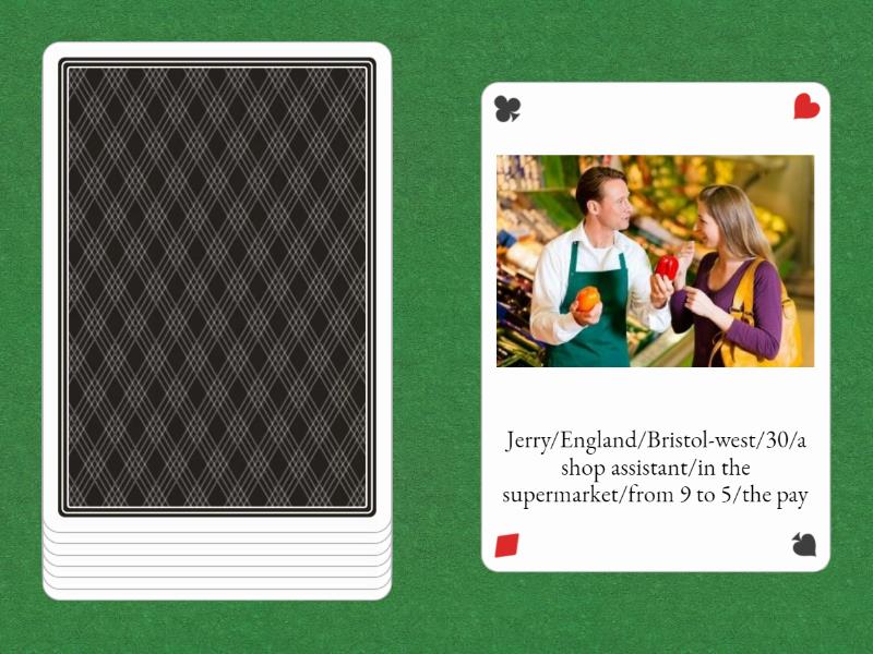 Outcomes elem. Unit 1.2. What do you do? - Speaking cards